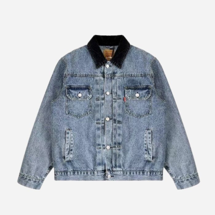 Stussy X Levi Embossed Denim Jacket - Stussy Hoods